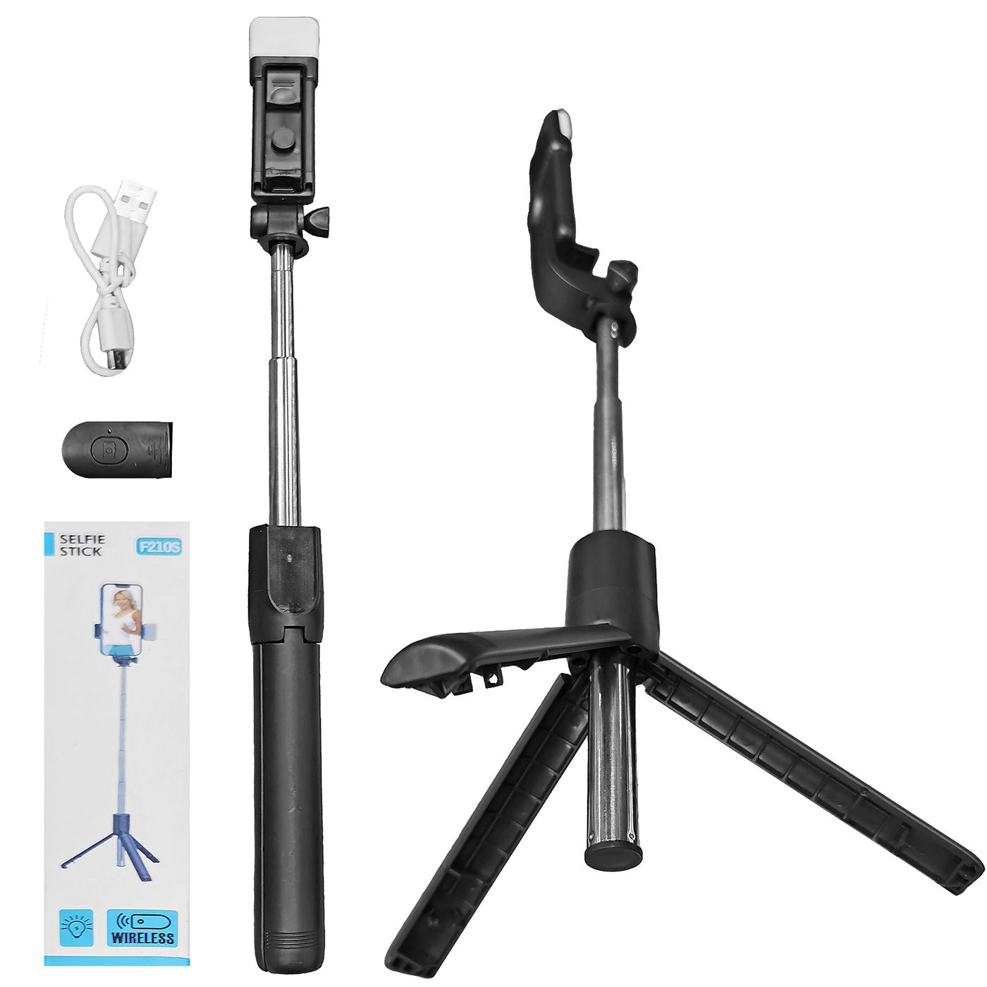 Selfie Ράβδος Τρίποδο με φως 65cm JustNote 10967 - Funky Pro